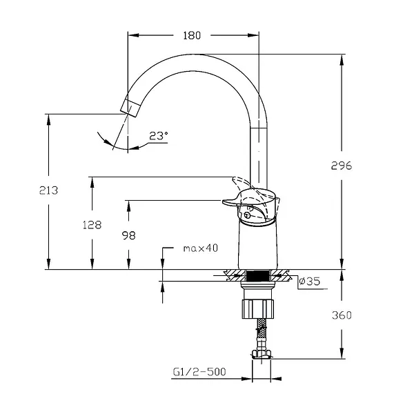 GLOBAL STANDARD Vura GSL 1056 ND CP 29 سم كروم