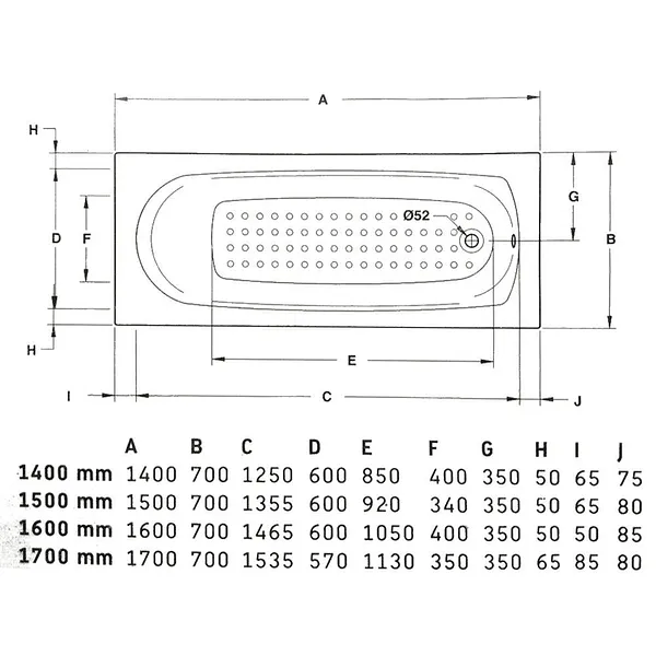 ( طلب مسبق ) بانيو روما 800518 مقاس 170 × 70 × 36 سم مانع للتزحلق من ...